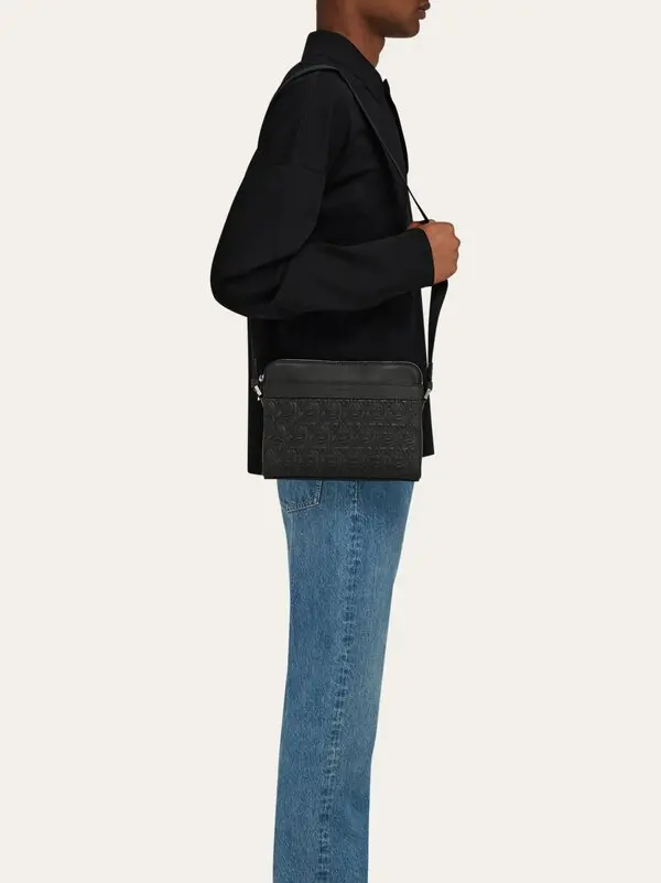 FERRAGAMO Gancini Embossed Shoulder Bag