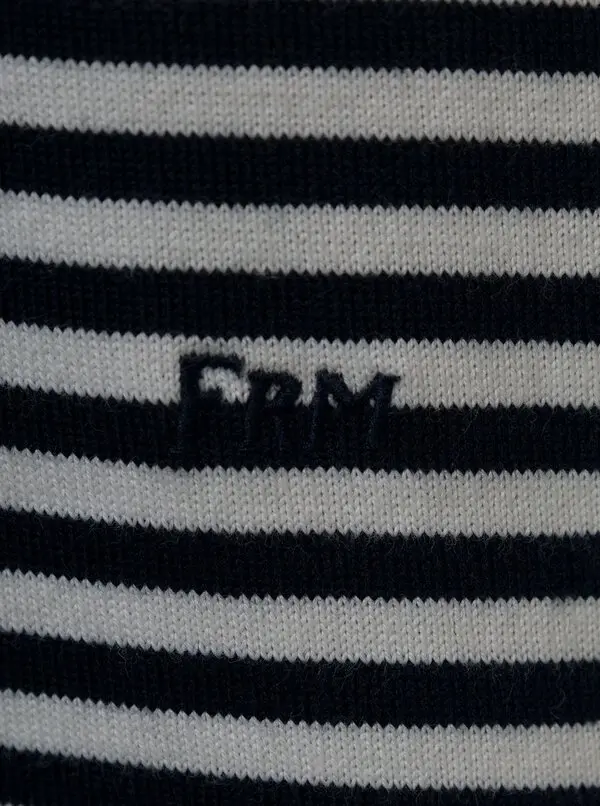 FRAME Striped Round-necked T-shirt