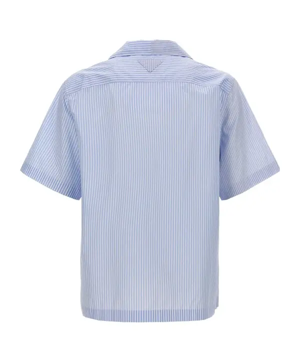 Prada Striped Short-sleeved Button-up Shirt