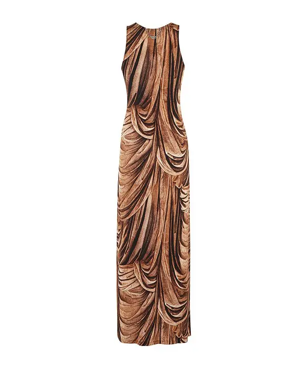 Rabanne Graphic-print Jersey Maxi Dress
