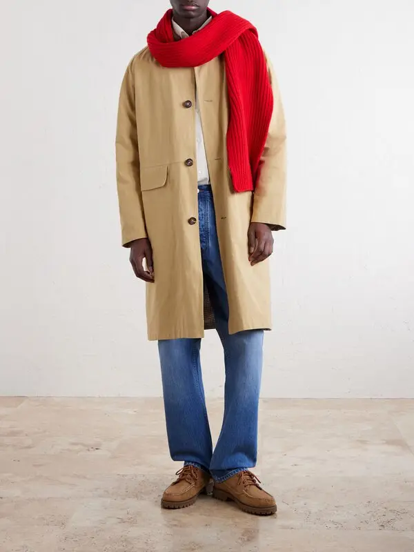 DRAKE'S Reversible Cotton And Linen-blend Jacket - Neutrals