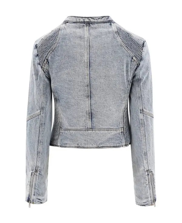 Isabel Marant Étoile Leys Band-collar Denim Jacket