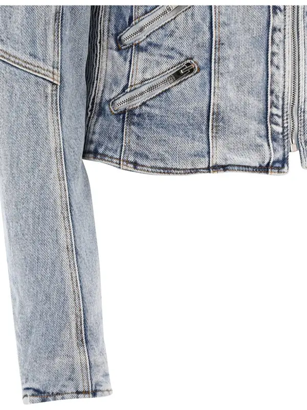 Isabel Marant Étoile Leys Band-collar Denim Jacket