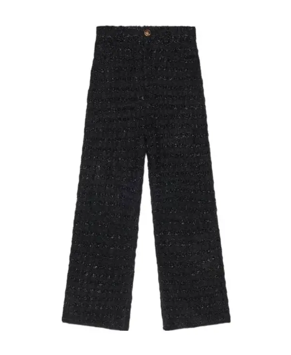 Balenciaga Tweed Metallic Thread Trousers
