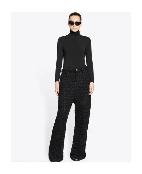 Balenciaga Tweed Metallic Thread Trousers