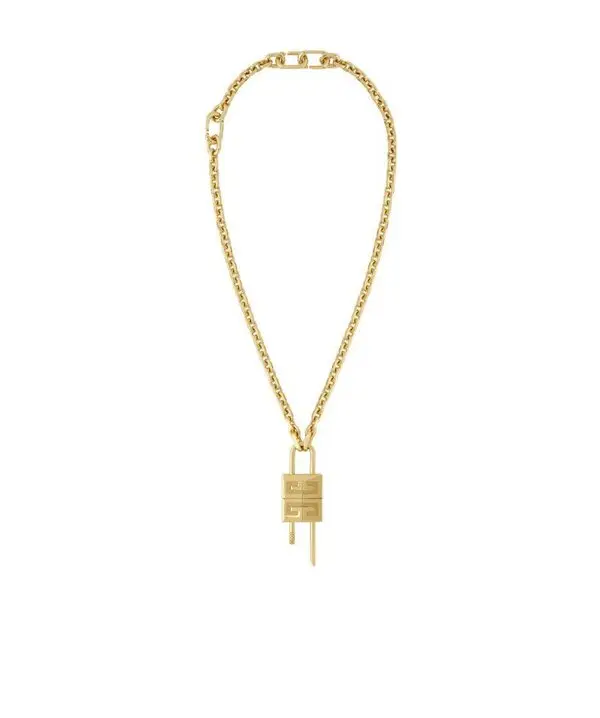 Givenchy 4g Padlock Necklace - Yellow