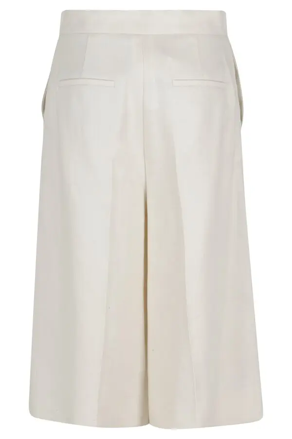 Max Mara Pleated Bermuda Shorts - White