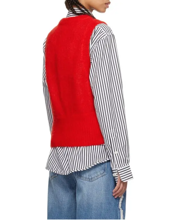 GANNI Tie String Vest - Red