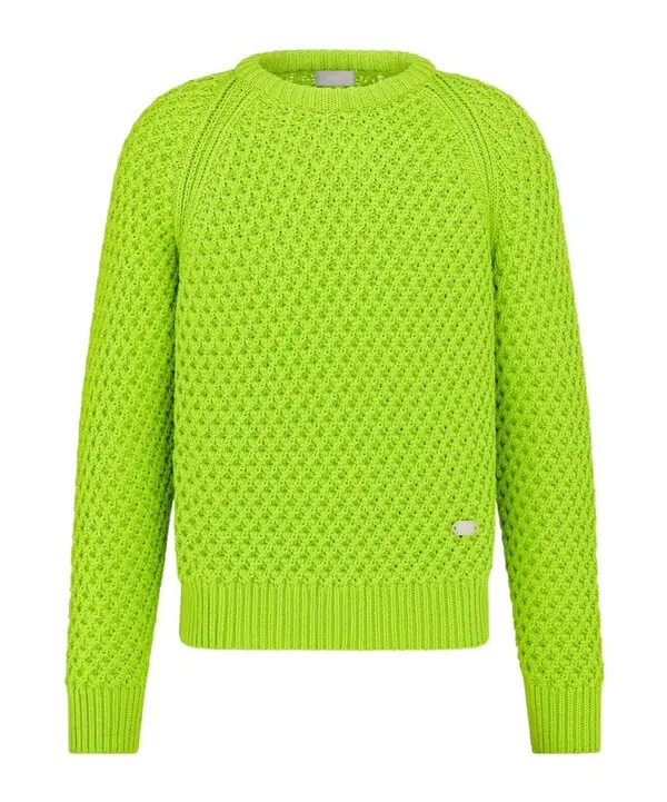 Dior Cd Box Logo Sheep Wool Blend Knit Sweater