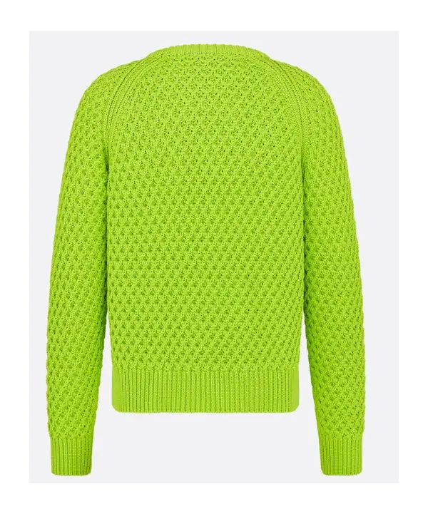 Dior Cd Box Logo Sheep Wool Blend Knit Sweater