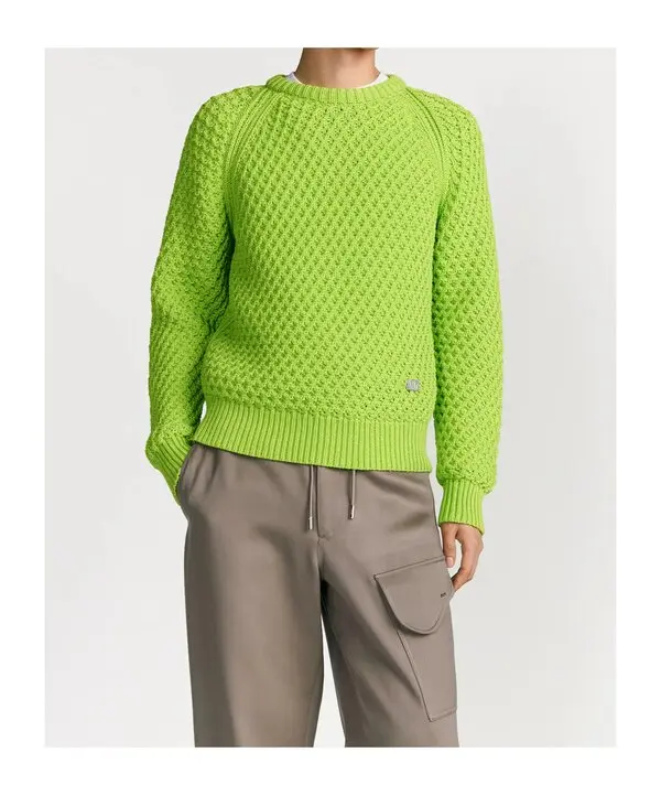 Dior Cd Box Logo Sheep Wool Blend Knit Sweater