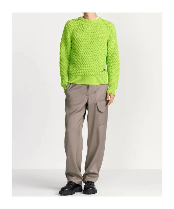 Dior Cd Box Logo Sheep Wool Blend Knit Sweater