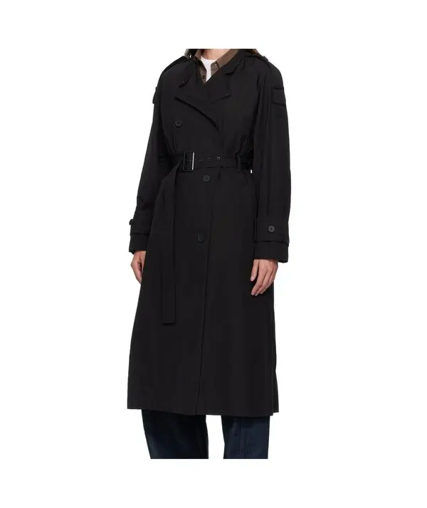 Moncler Long-sleeved Belted Windbreaker With Notched Lapels