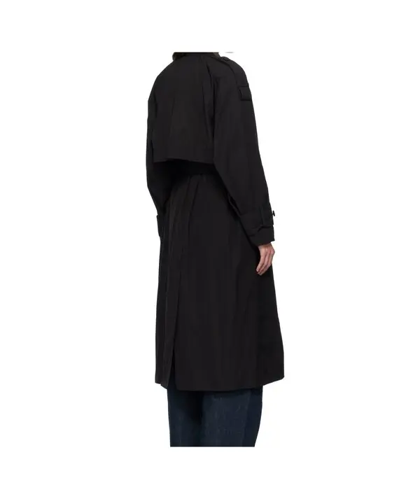 Moncler Long-sleeved Belted Windbreaker With Notched Lapels