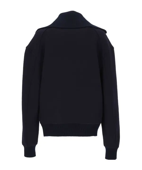 JIL SANDER Half-zip Funnel Neck Sweater - Black
