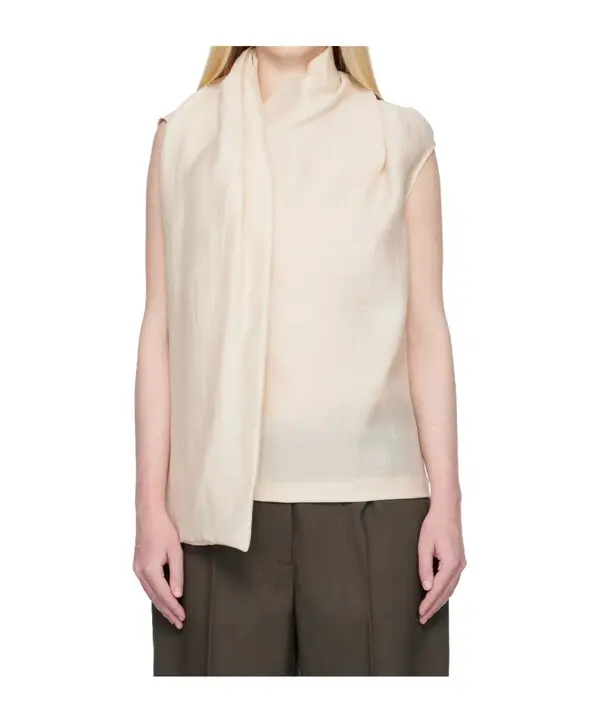 TOTEME Attached Scarf Blouse - Off White