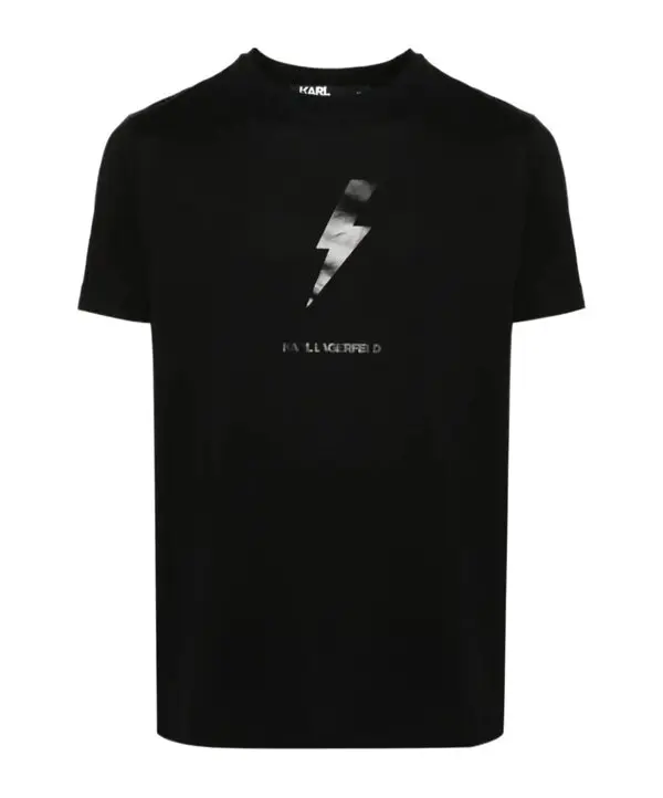 Karl Lagerfeld Lightning Printed T-shirt - Black