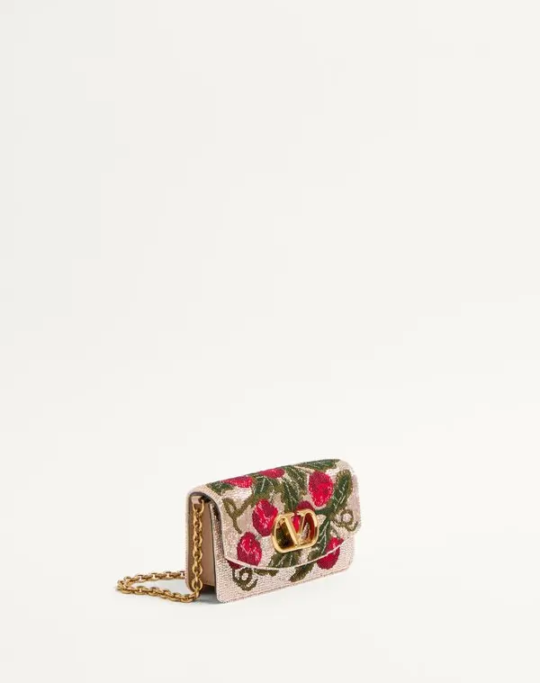 Valentino Garavani Vain Embroidered Shoulder Clutch