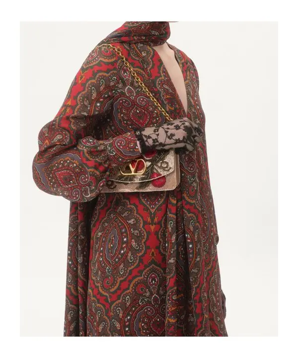 Valentino Garavani Vain Embroidered Shoulder Clutch