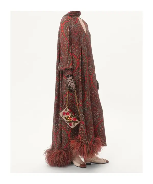 Valentino Garavani Vain Embroidered Shoulder Clutch