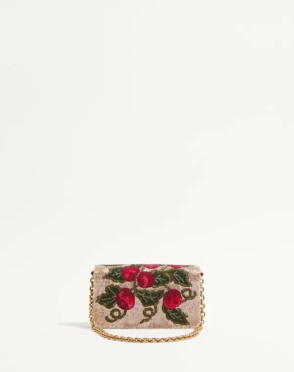 Valentino Garavani Vain Embroidered Shoulder Clutch
