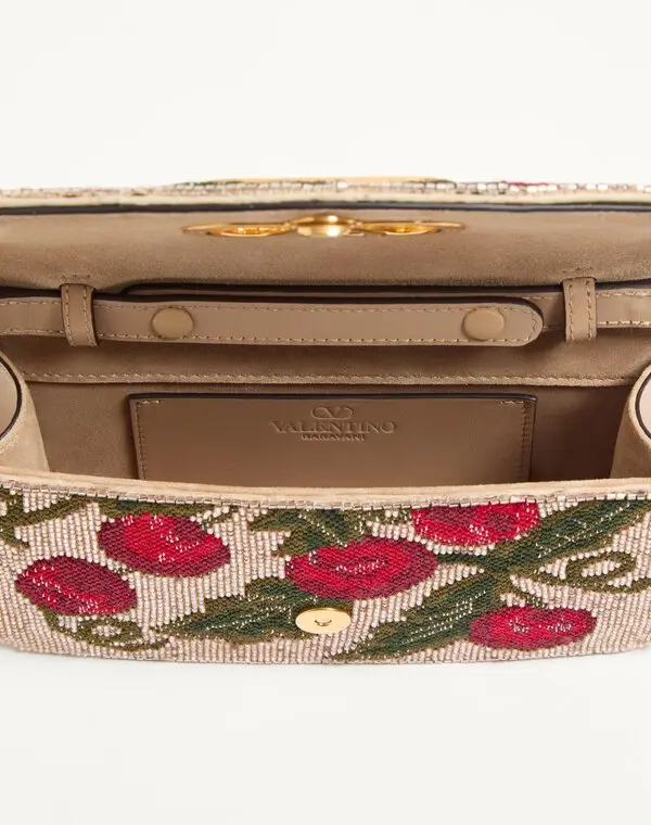 Valentino Garavani Vain Embroidered Shoulder Clutch