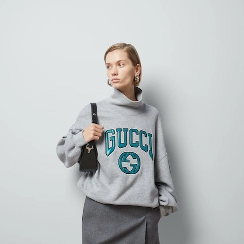 Gucci Logo Patch Turtleneck Sweatshirt