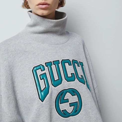 Gucci Logo Patch Turtleneck Sweatshirt