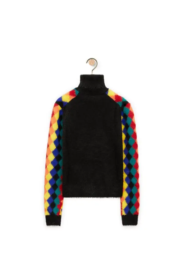 Loewe Argyle High Neck Sweater In Nylon