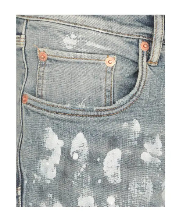 PURPLE BRAND Paint Splatter Skinny Jeans - Gray