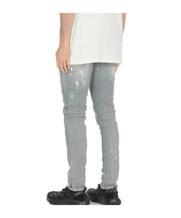 PURPLE BRAND Paint Splatter Skinny Jeans - Gray