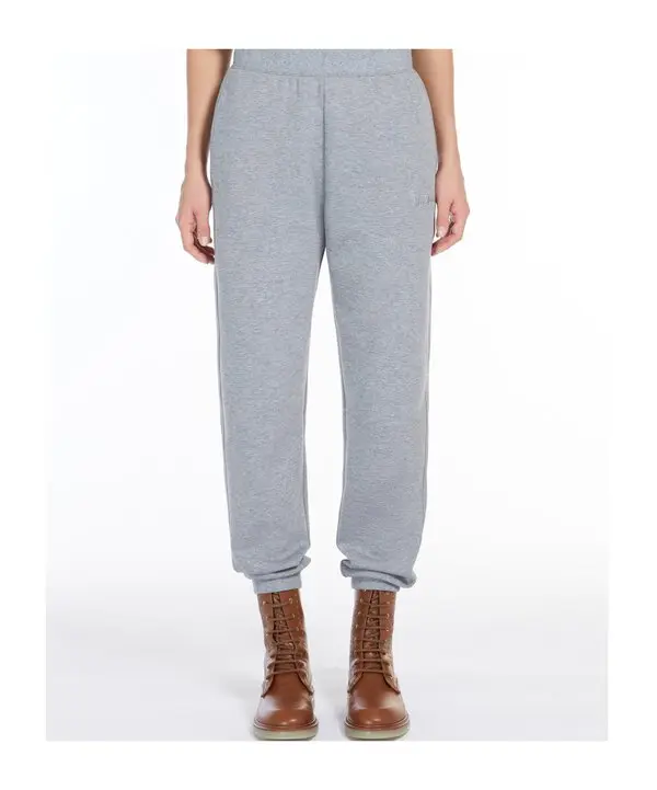 Max Mara Elastic Waist Joggers With Embroidered Logo