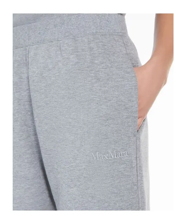 Max Mara Elastic Waist Joggers With Embroidered Logo