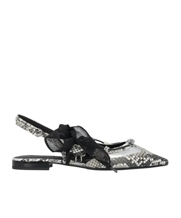 Pinko Bow Pointed-toe Slingback Pumps - Black