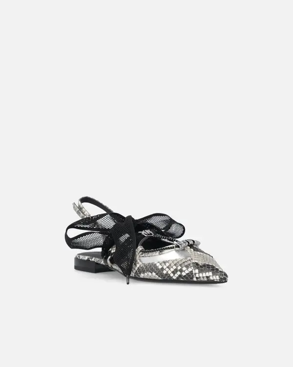 Pinko Bow Pointed-toe Slingback Pumps - Black