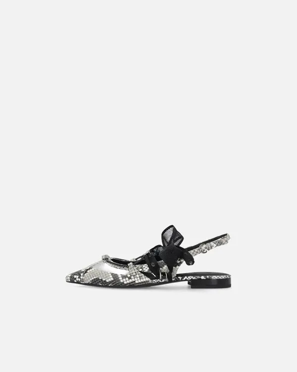 Pinko Bow Pointed-toe Slingback Pumps - Black