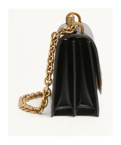 Valentino Garavani Vlogo Signature Chain Shoulder Bag - Black