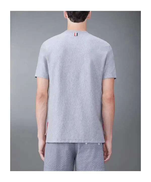 Thom Browne Rwb Striped Crewneck T-shirt - Grey