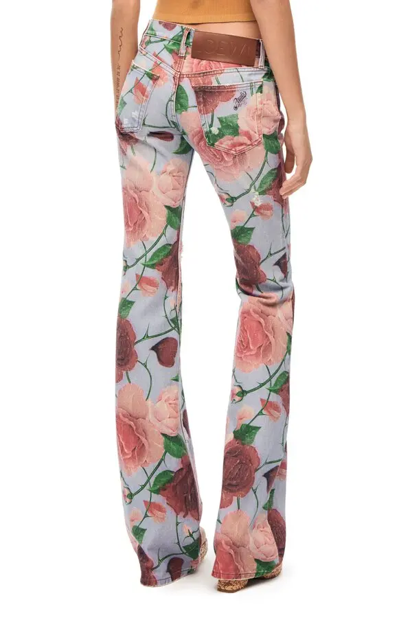 Loewe Rose Patterned Jeans