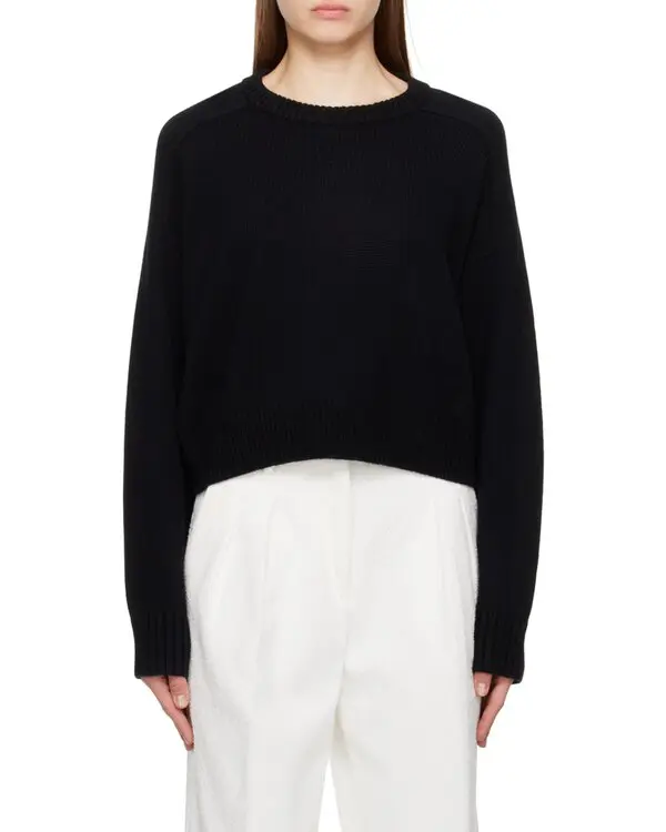 LOULOU STUDIO Bruzzi Ribbed Neckline Sweater
