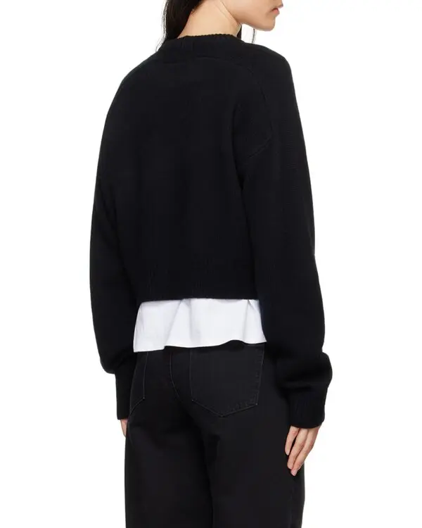 LOULOU STUDIO Bruzzi Ribbed Neckline Sweater