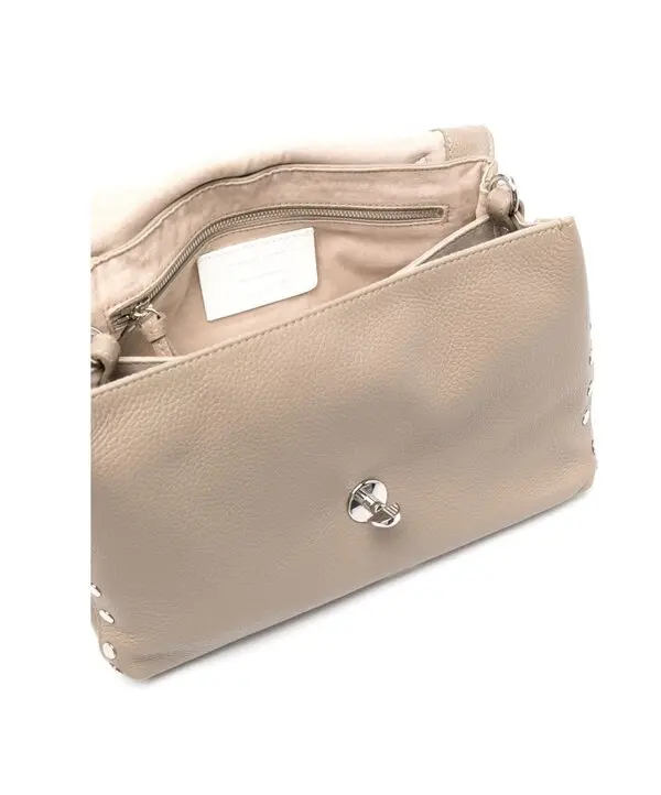 ZANELLATO Flip Shoulder Bag With Turnbuckle Closure