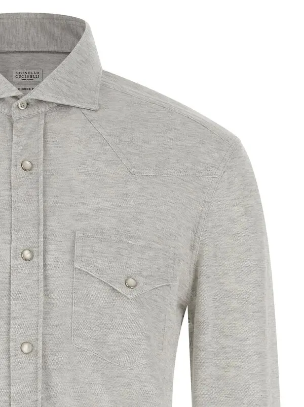 Brunello Cucinelli Double-pocket Cotton Shirt