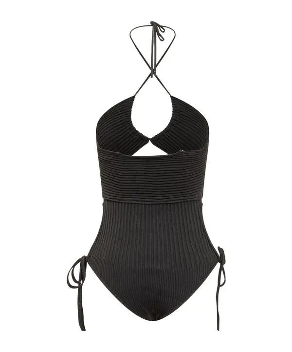 ANDREĀDAMO Halter Neck Cut Out Jumpsuit