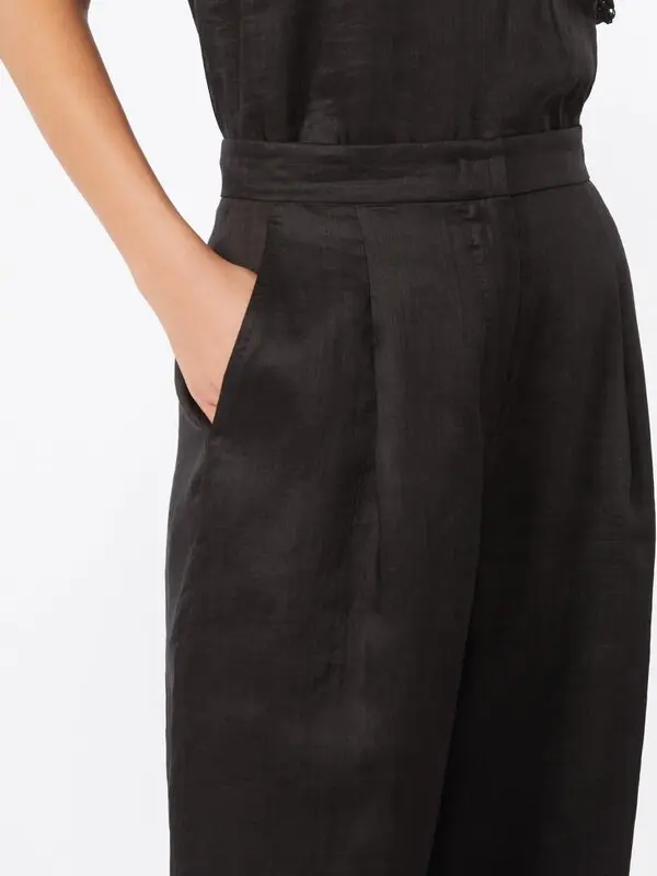 Max Mara High-rise Pleated Trousers - Black