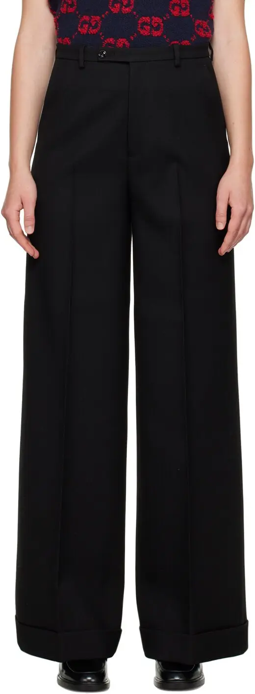 Gucci High Waist Wide Leg Trousers