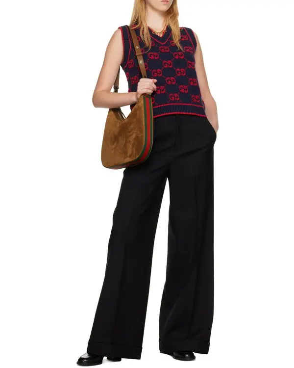 Gucci High Waist Wide Leg Trousers