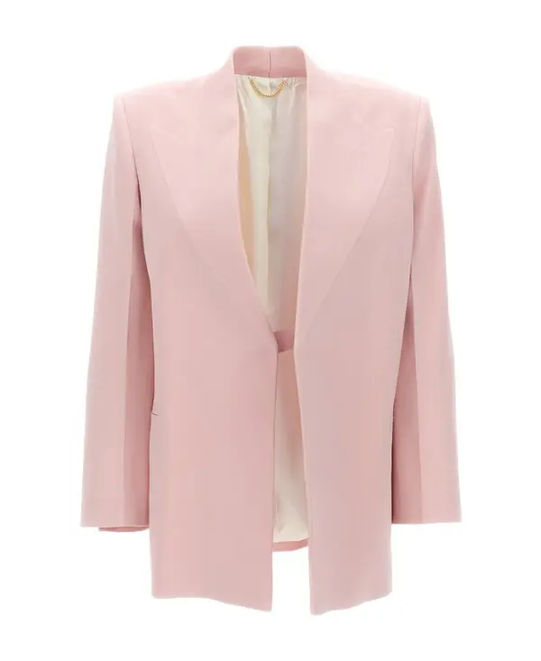 Victoria Beckham Straight Hem Oversized Blazer - Pink