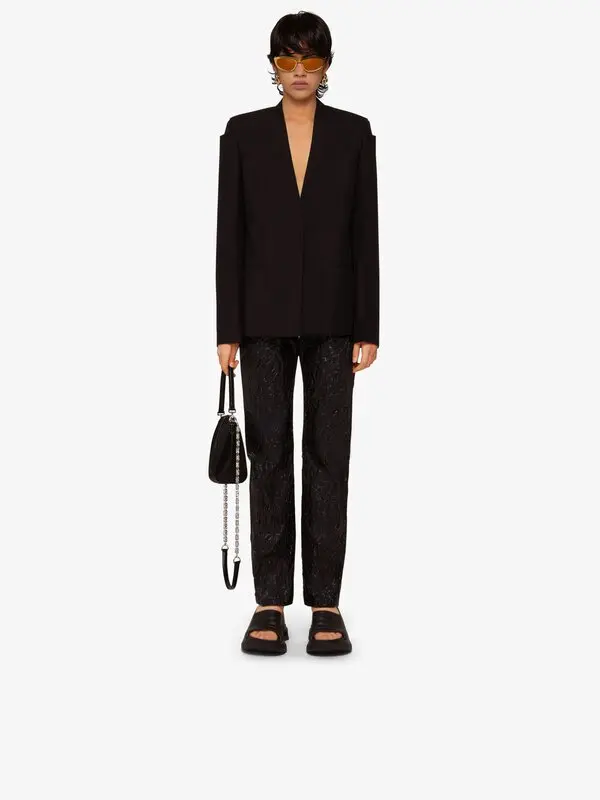 Givenchy Collarless Single-breasted Jacket