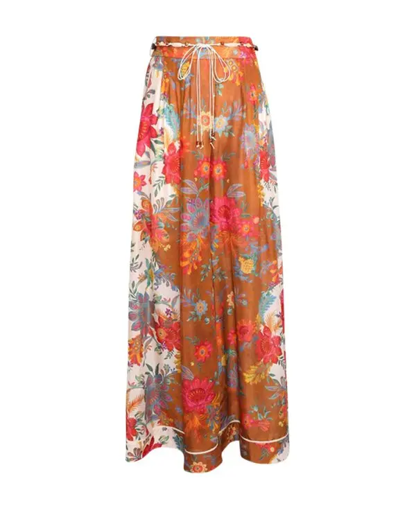 Zimmermann Floral Print Wide-leg Trousers